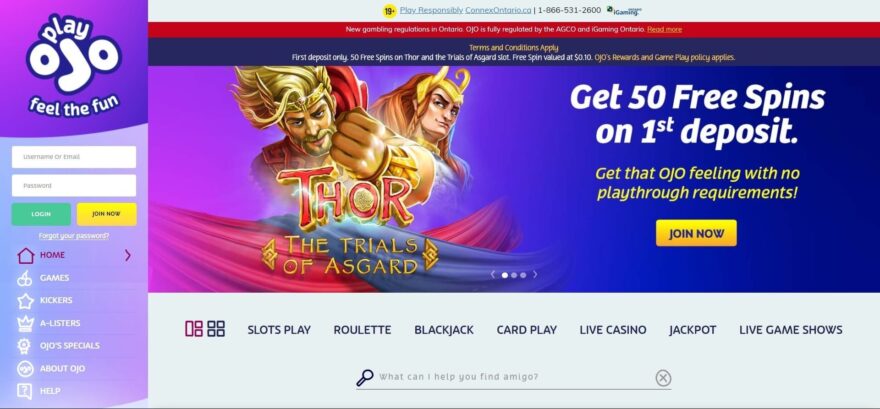 Ojo Casino - online games and slot machines, payment options and bonuses