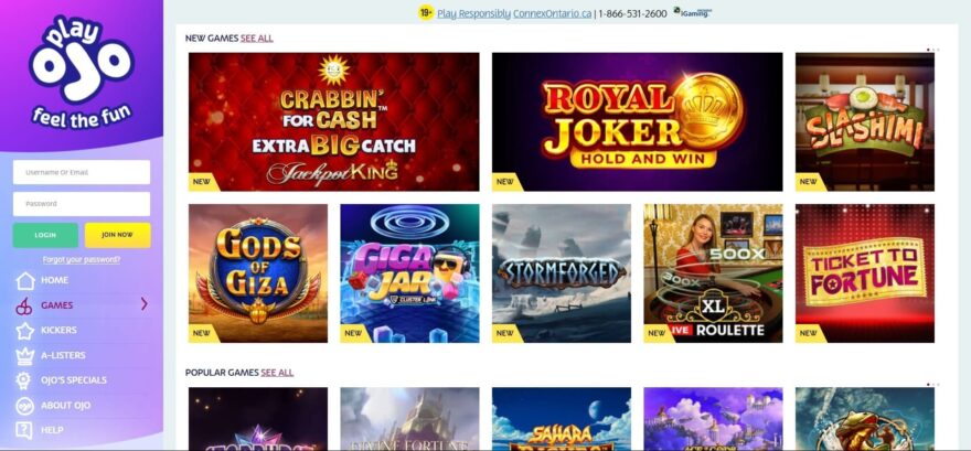 Ojo Casino - online games and slot machines, payment options and bonuses