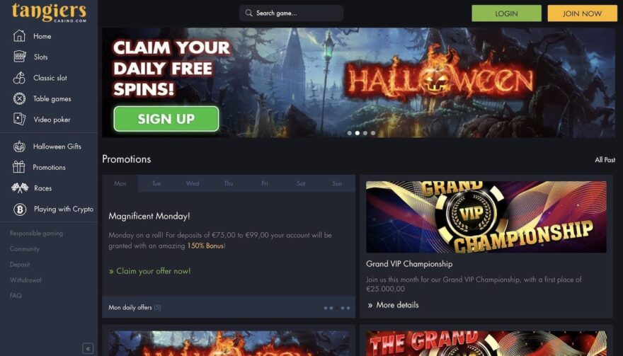 Tangiers Casino - online games and slot machines, payment options and ...