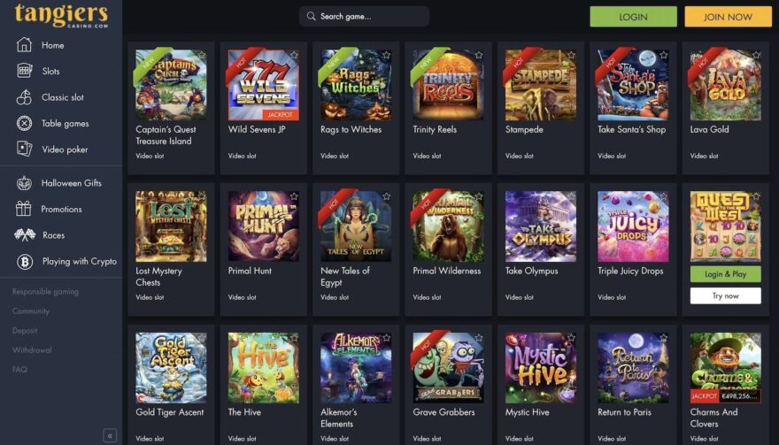 Tangiers Casino - online games and slot machines, payment options and ...